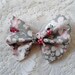 Ladybugs Hair Bow Ladybugs Bow Pink Gray White Hair Bow - Etsy
