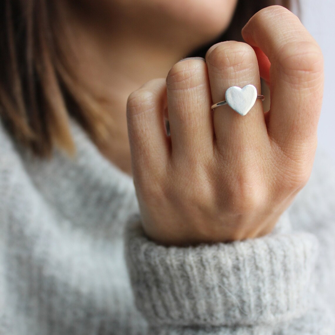 Ring Mit Sterling Silber Liebe Ring | Etsy