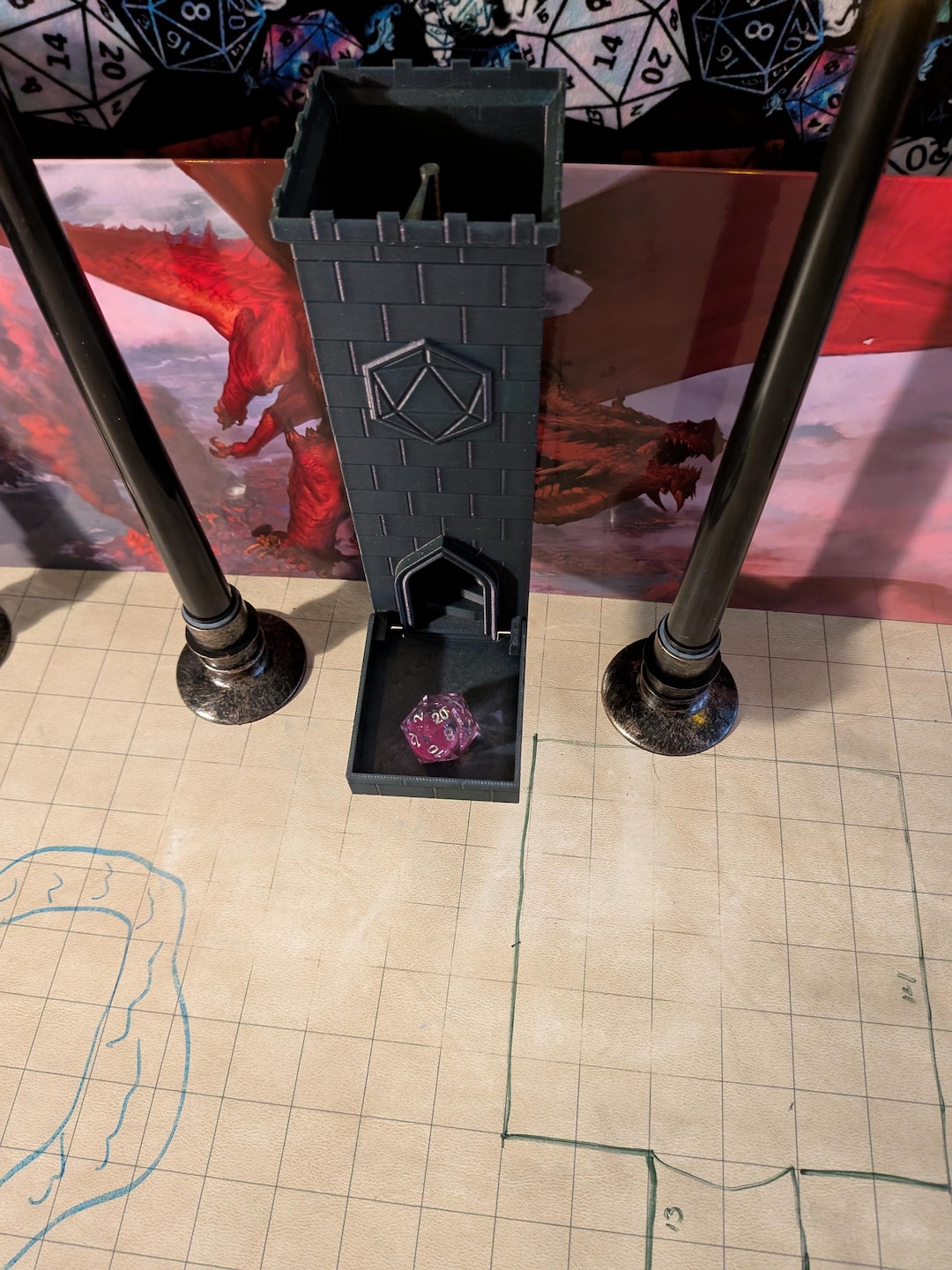 DM Screen Dice Rolling Tower: Tabletop Gaming Accessory - Etsy