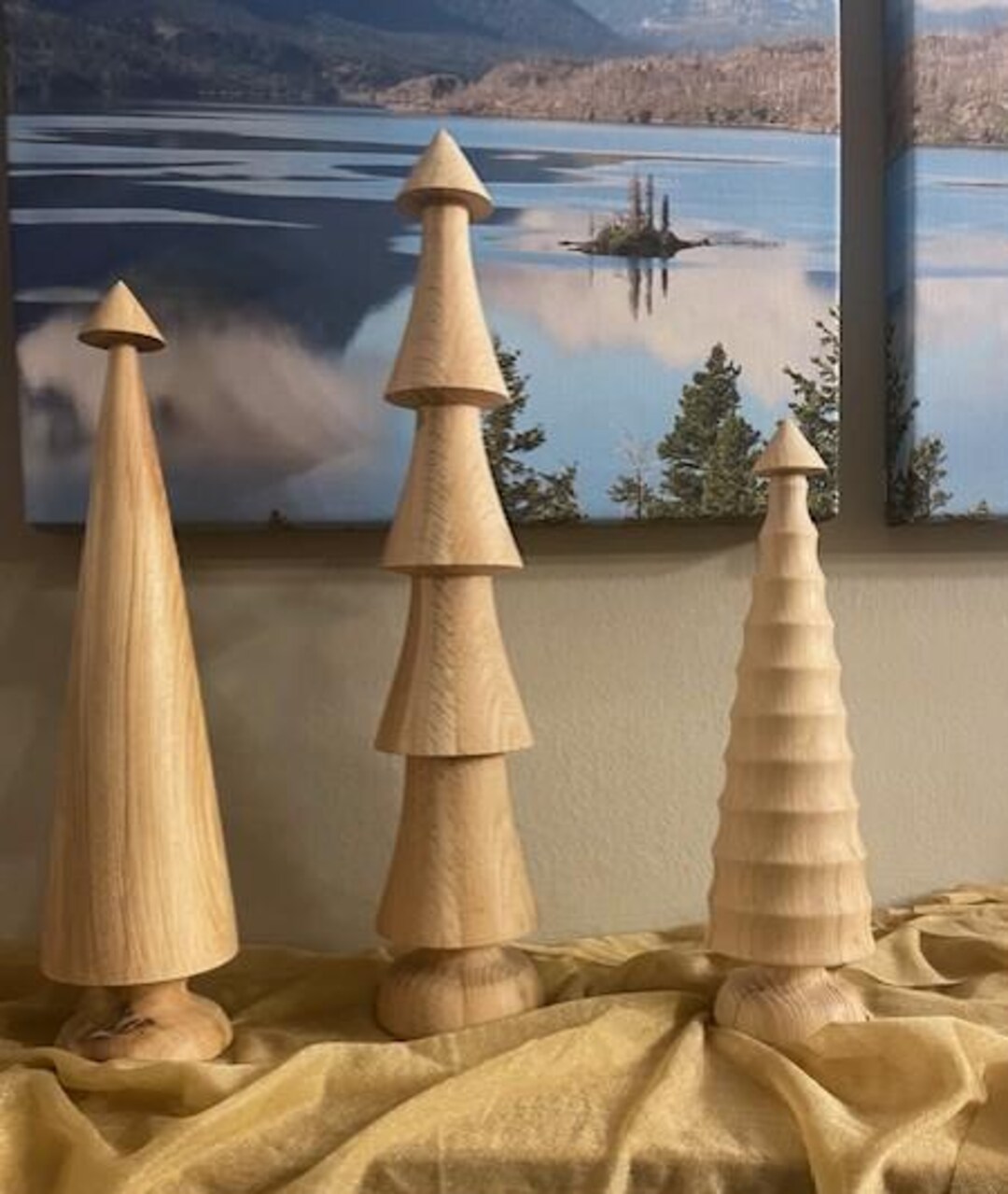 Hand-turned Trees (set of 3) - Etsy