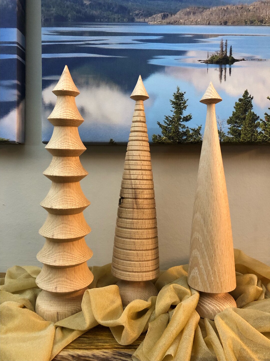 Hand-turned Trees (set of 3) - Etsy