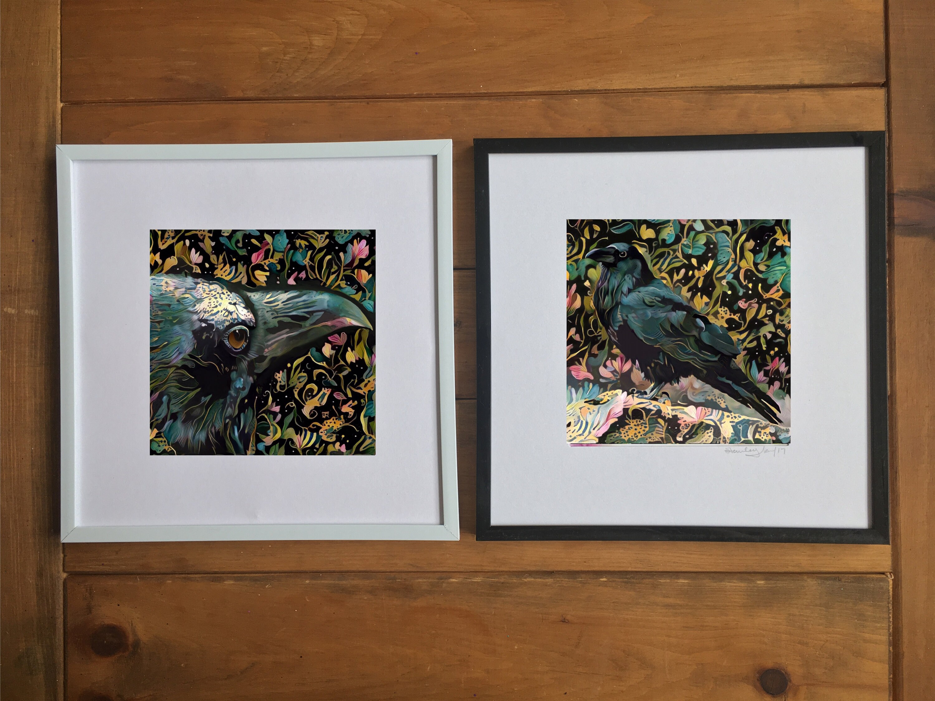 Vibrant Raven Bird Art Print Gift Idea for Nature Lovers | Etsy