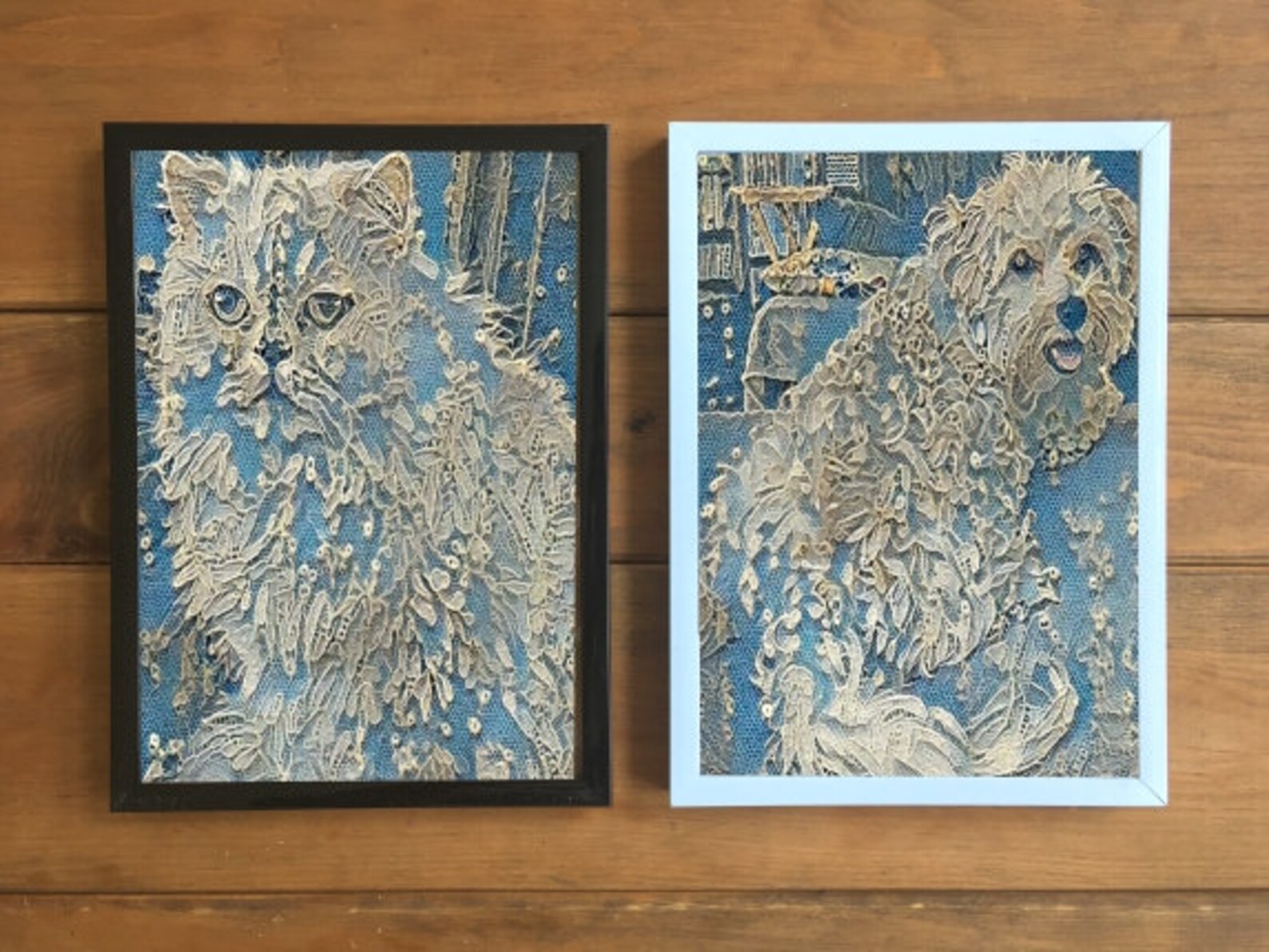 Poppy Dog Lace Style Digital Art Print Animal Art for Animal | Etsy