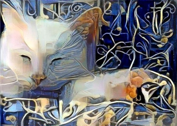 Penelope Cat Digital Art Print Animal Art for Animal Lovers | Etsy