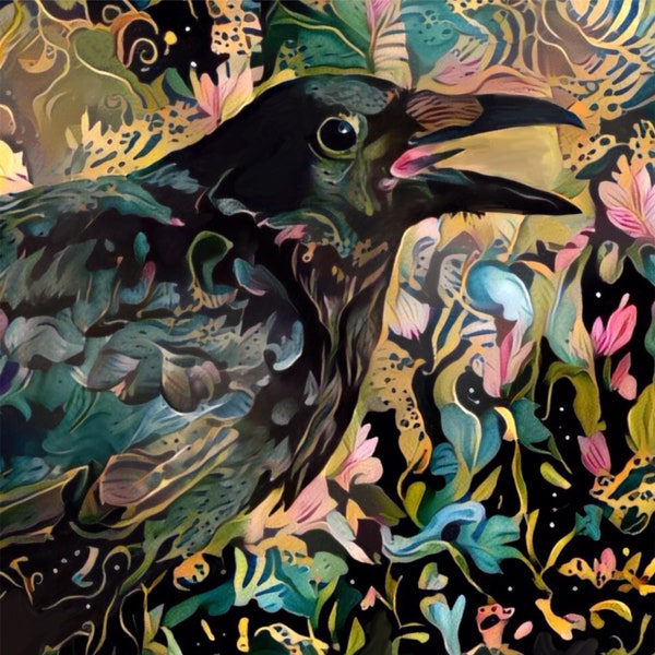 Raven Bird Art - Etsy