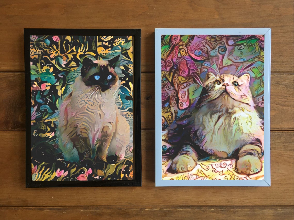 Marshall Cat Digital Art Print Animal Art for Animal Lovers | Etsy