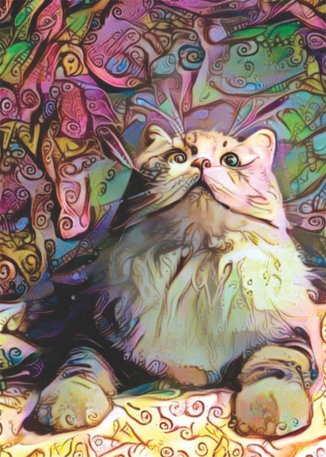 Marshall Cat Digital Art Print Animal Art for Animal Lovers | Etsy