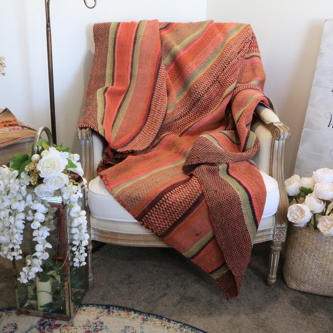Peru South American Traditional Vintage Handmade Manta Frazada Alfombra ...