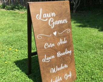 Lawn games sign | Etsy