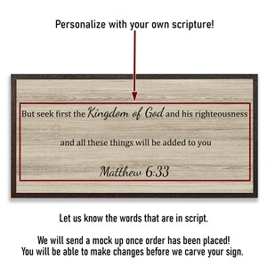 Religous Wall Art Custom Wood Scripture Sign Custom Bible Verse ...
