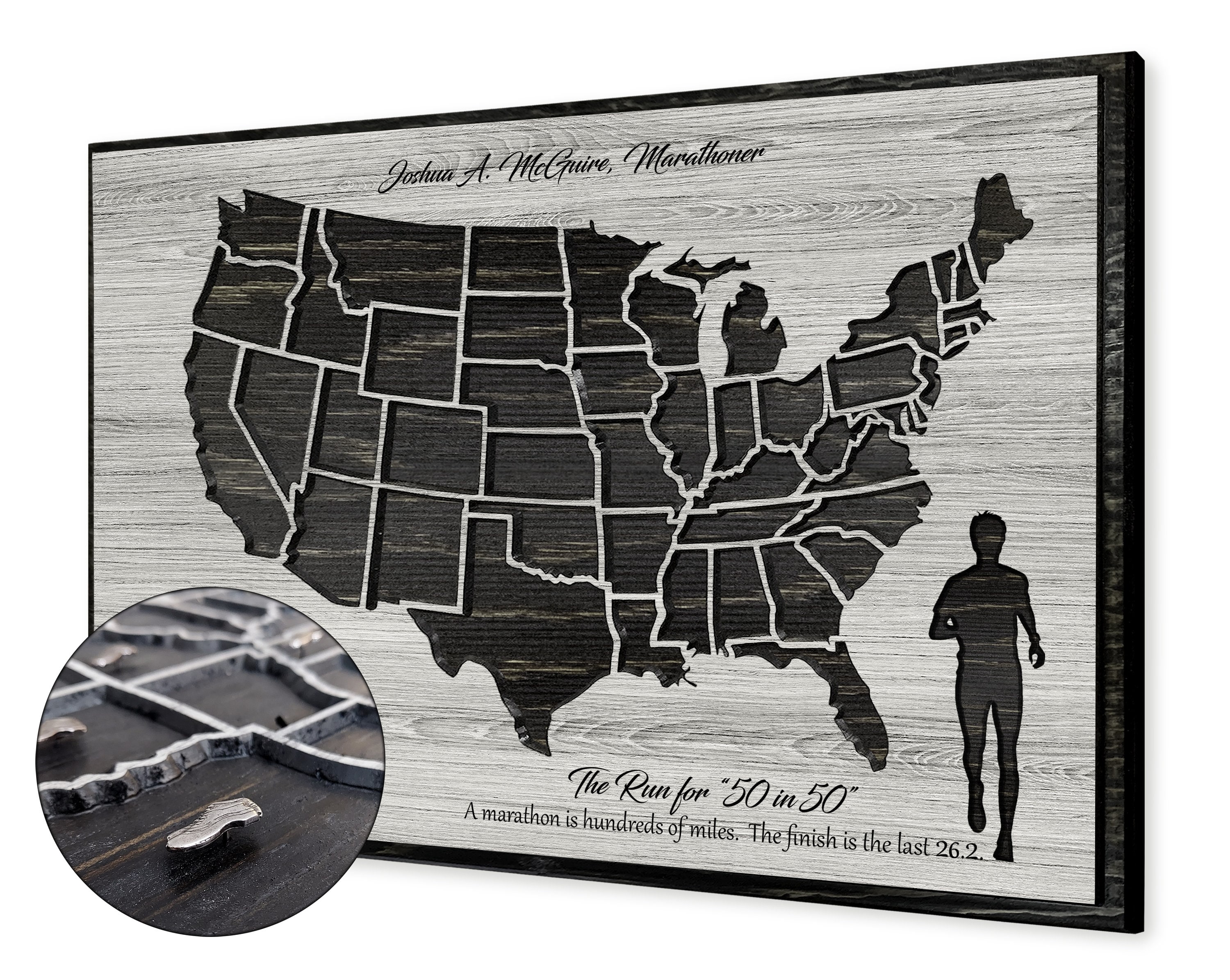 US Marathon Map 50 States Marathon Club Custom US Map for - Etsy