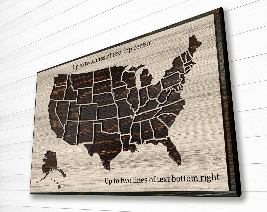 US Push Pin Travel Map That You Can Use Push Pins to Mark Locations ...