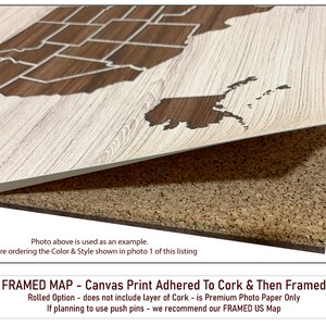 Framed US Push Pin Map Wall Art, Home Wall Decor, Wrapped Canvas Print ...