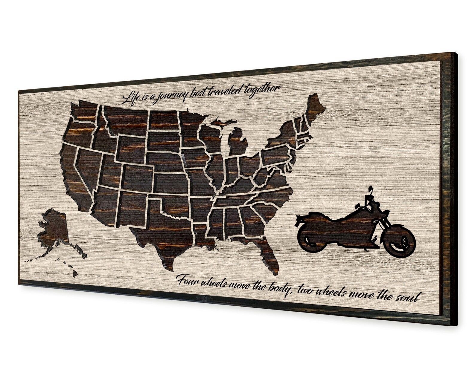 Motorcycle Road Trip Map Picture Push Pin Map US Map to | Etsy