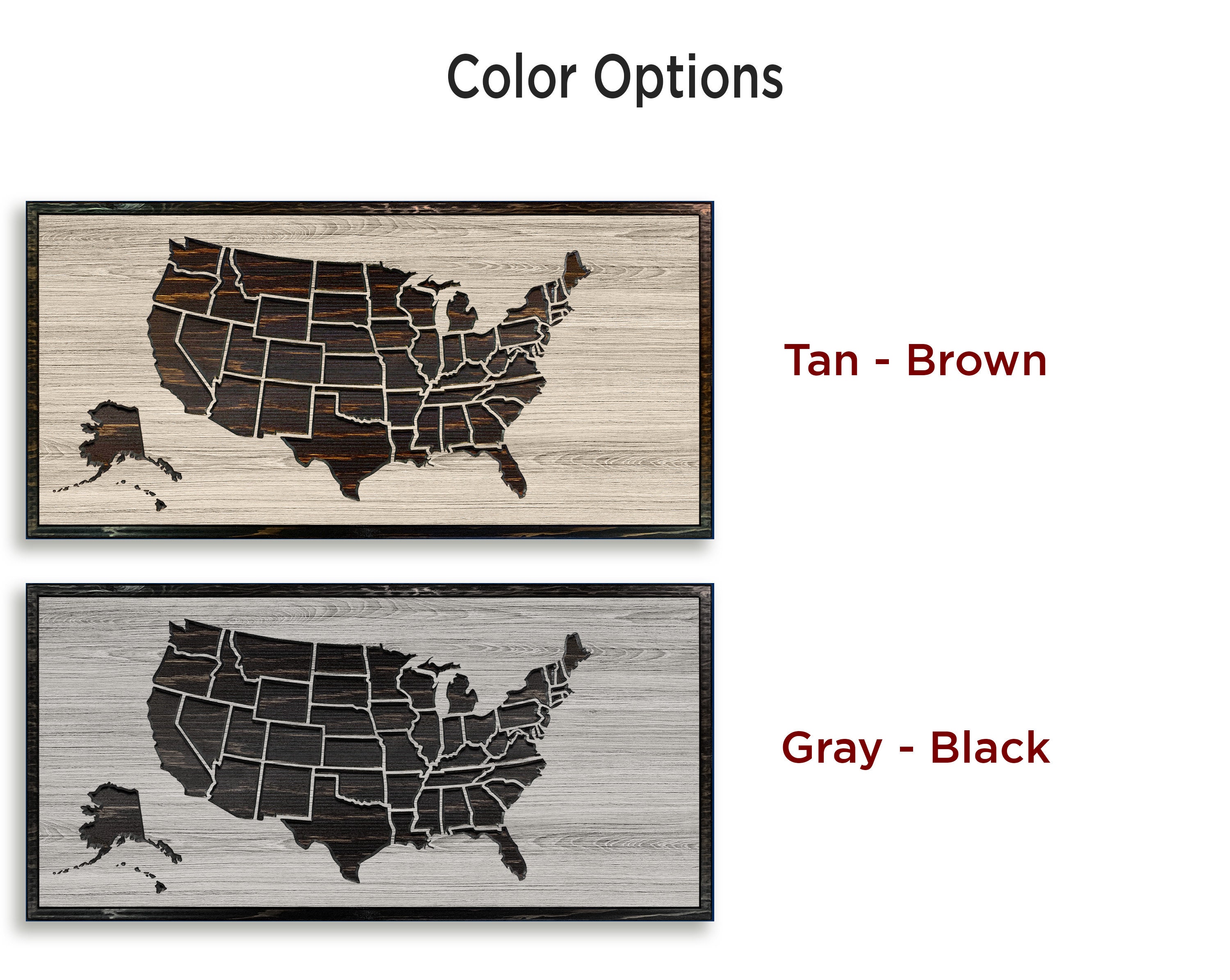 Football Bucket List Push Pin Map of the United States - Carved Wood ...