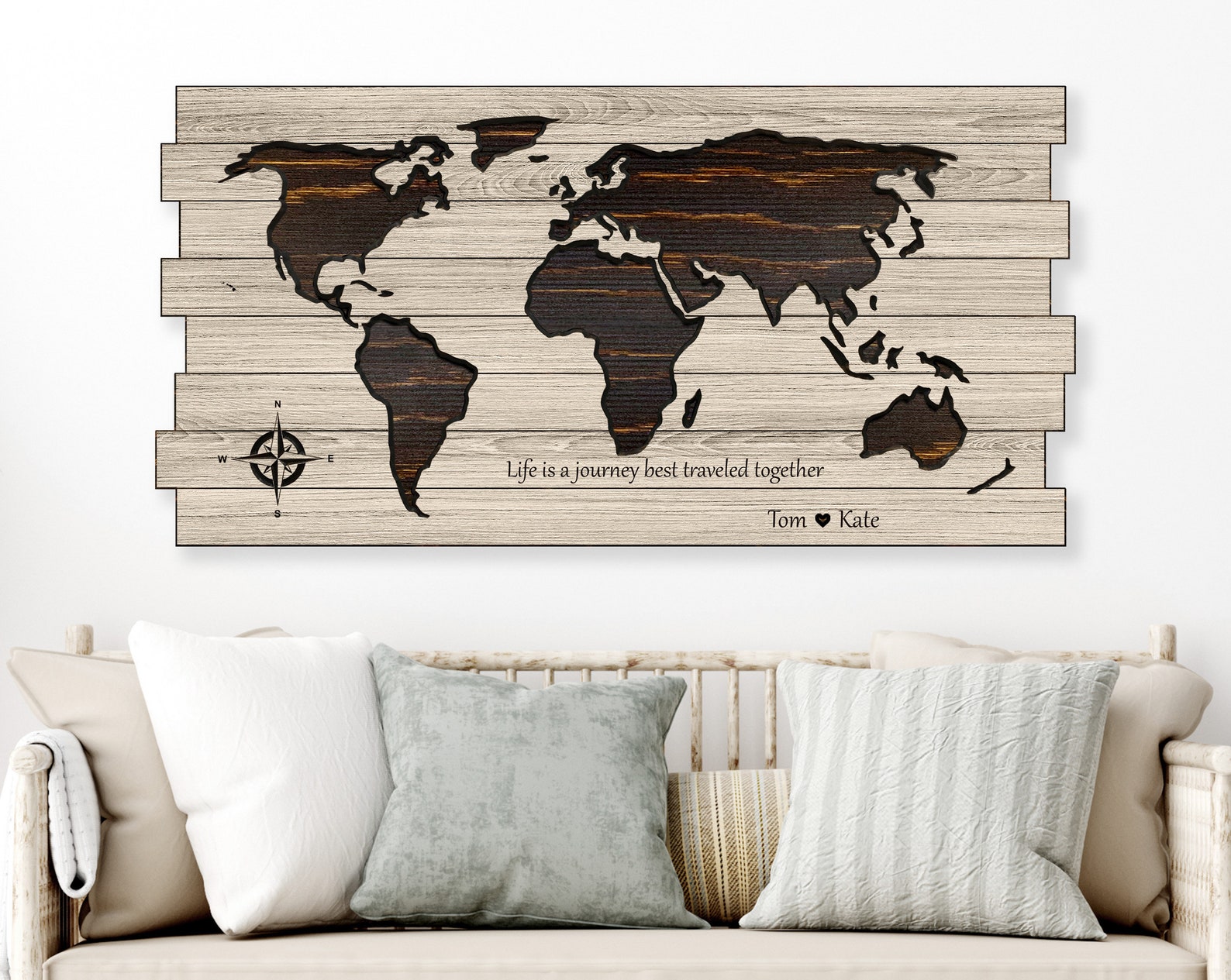 World Map Home Wall Decor Wooden Map World Map Wall Art | Etsy