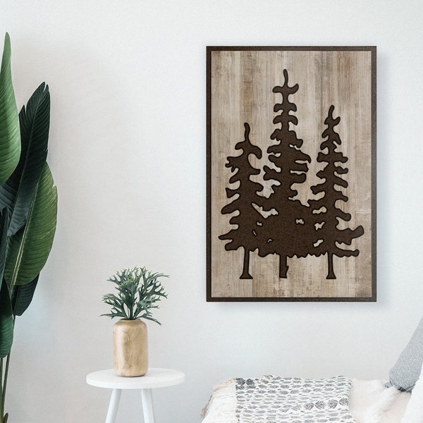 Pictures of Evergreen Trees Framed Wall Art - Etsy