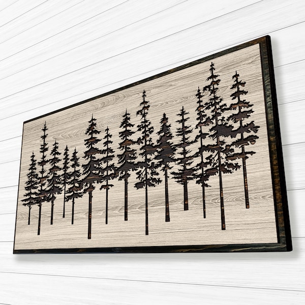 Wood Nature Scene Wall Art - Etsy