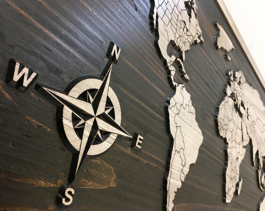 World Map Wall Art Push Pin Map of the World Map With - Etsy