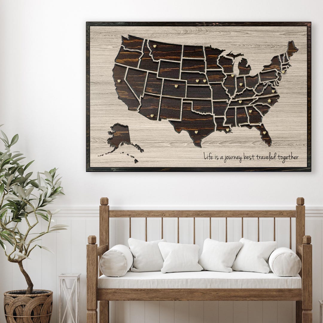 US Map Picture | Use Push Pins to Mark Travels and Adventures ...
