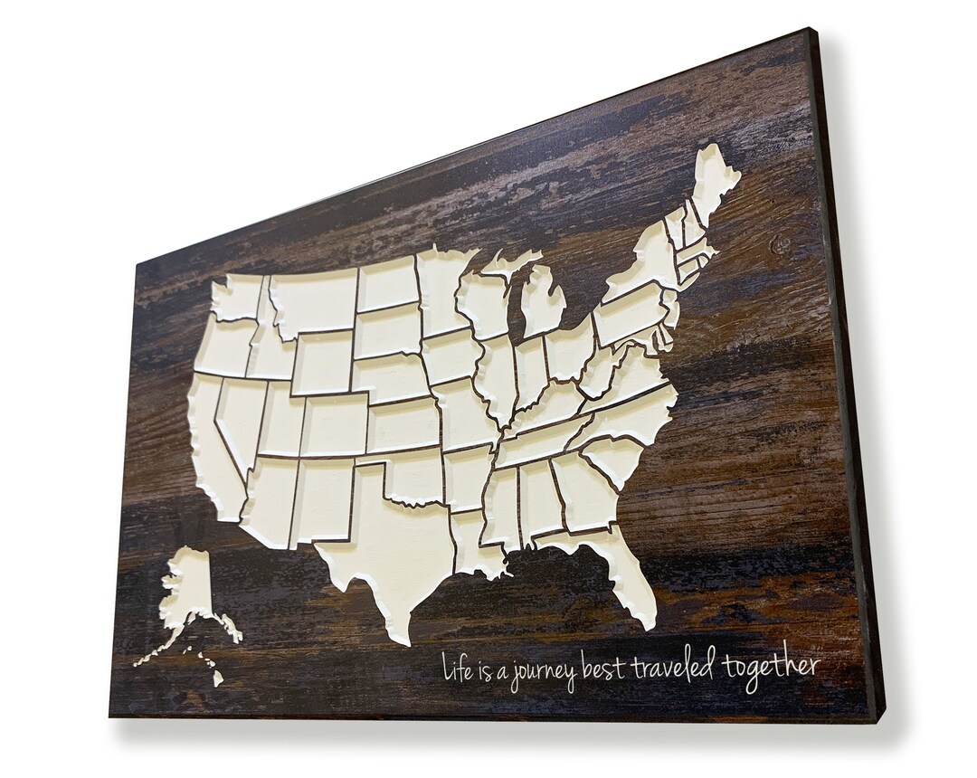 US Map Home Wall Decor Great for Marking Travels and Remembering ...