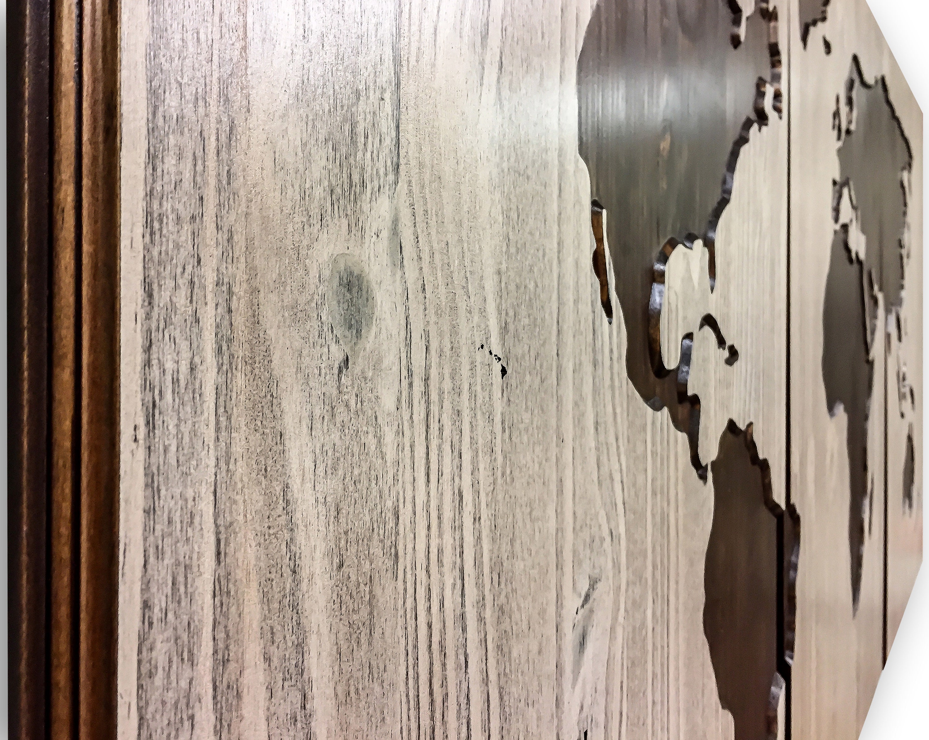 Wood World Map Wall Art, Carved 3 Panel Home Decor, Wood Wall Art, 3D ...