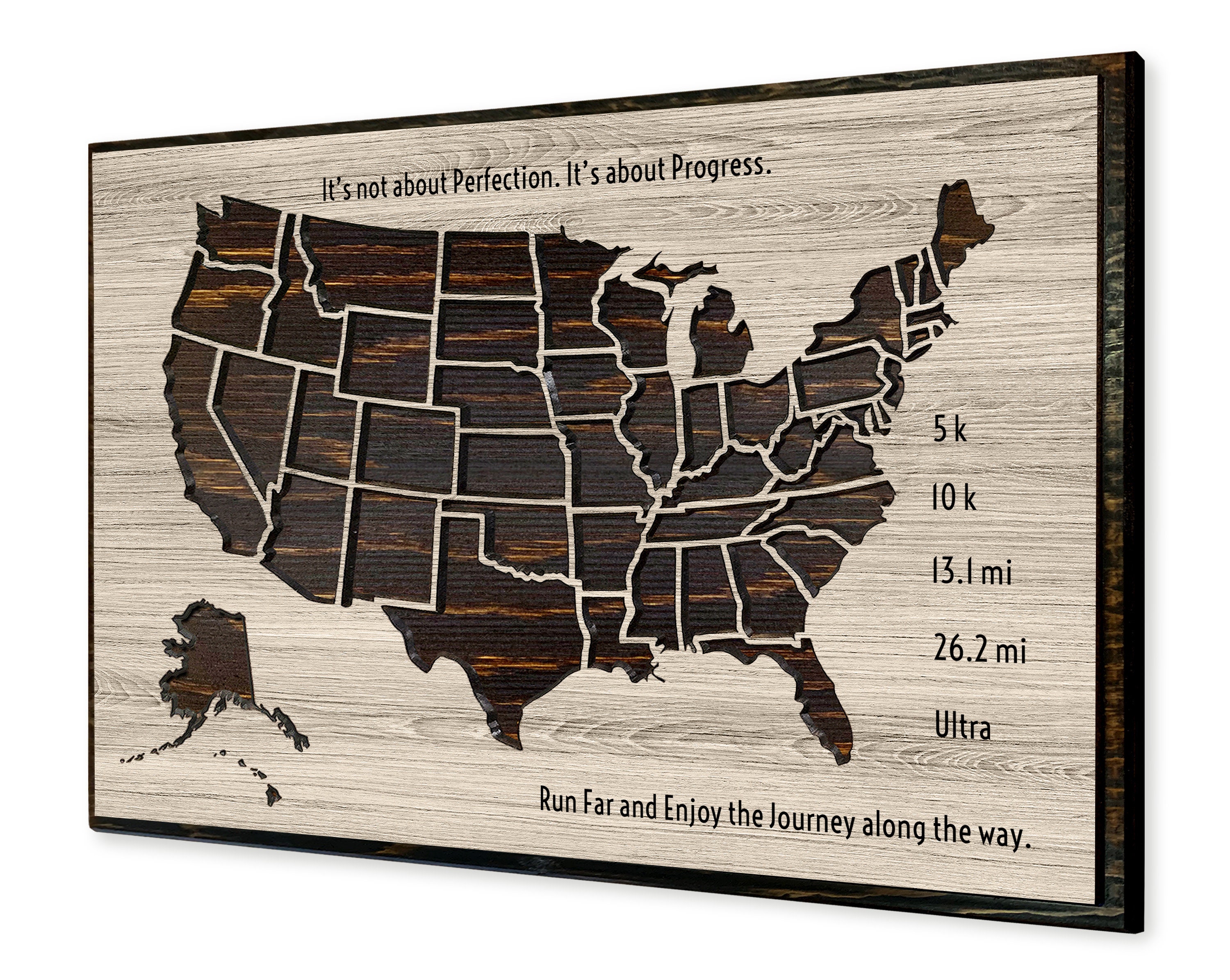 US Map for Athletes, US Map for Runners, Fun Run Map, Custom US Map for ...