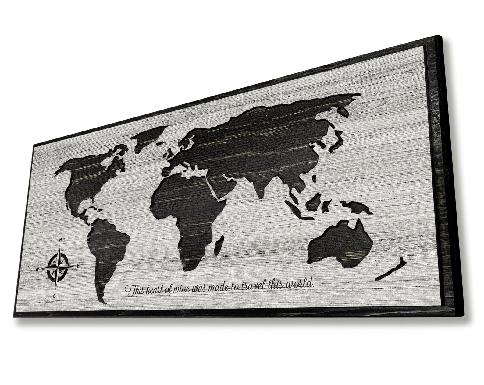Wood World Map Carved Wooden Map Custom World Map Push - Etsy