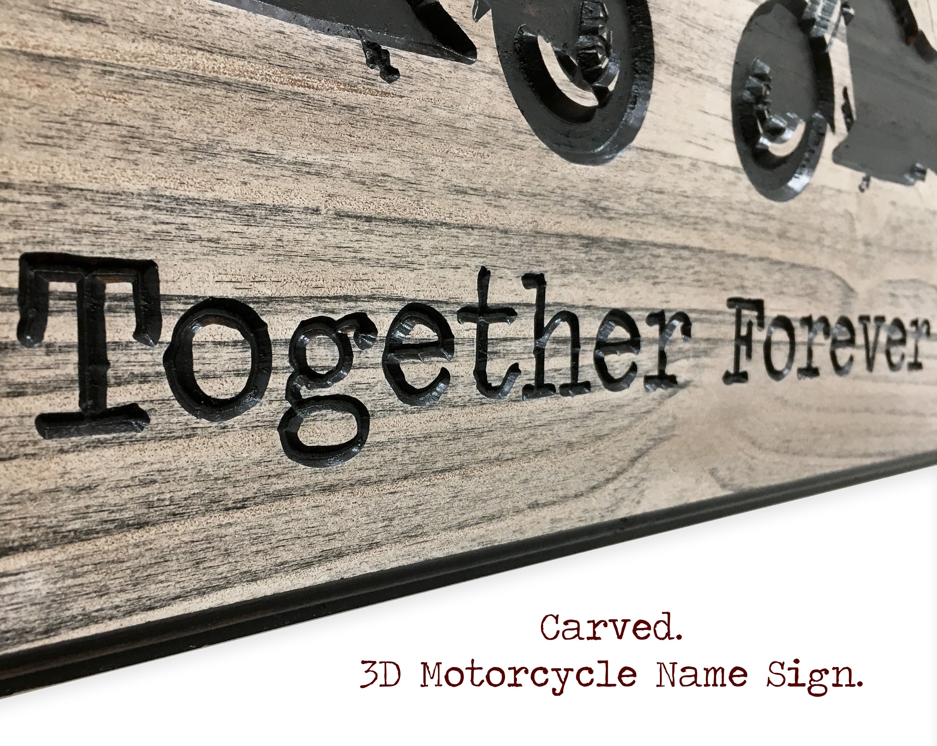 Motorcycle Name Sign Established Date Couples Gift | Etsy