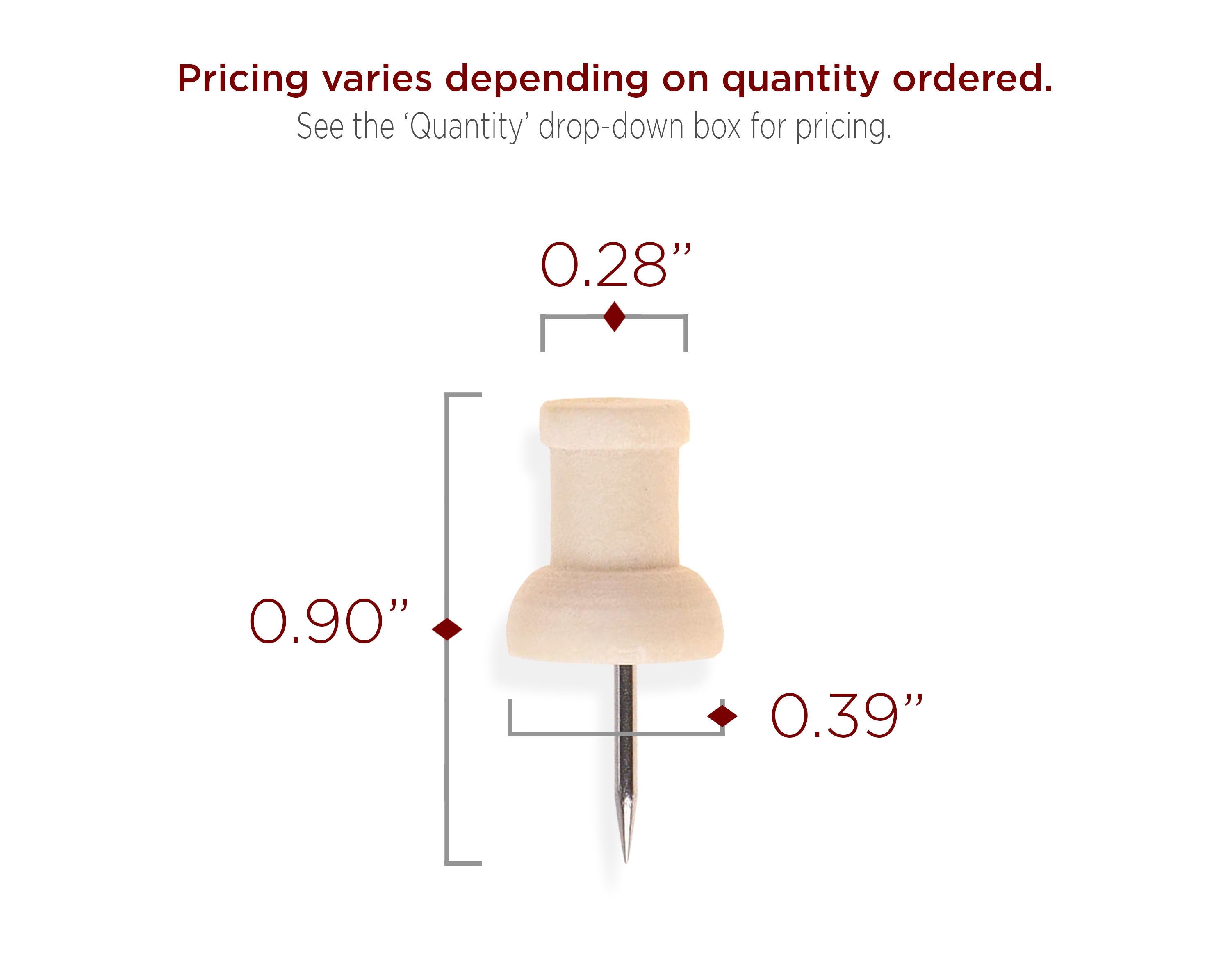 Wood Travel Push Pins Sturdy Map Markers Simple Wooden - Etsy