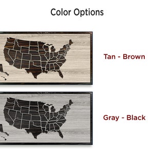 Framed Map of the United States | Carved Into Wood and Can Be ...