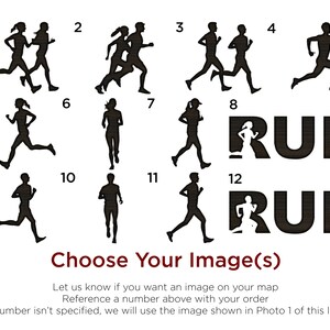 Marathon Map for Women, Art for Female Athletes, Custom US Push Pin Map ...