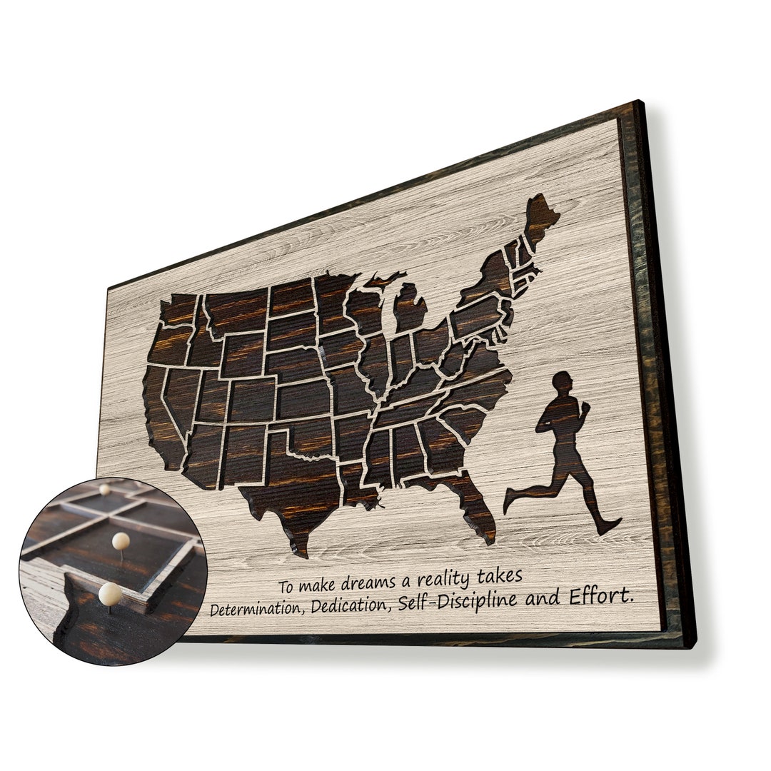 US Map for Athletes, Trail Racing Map, Obstacle Race Map, Custom US Map ...