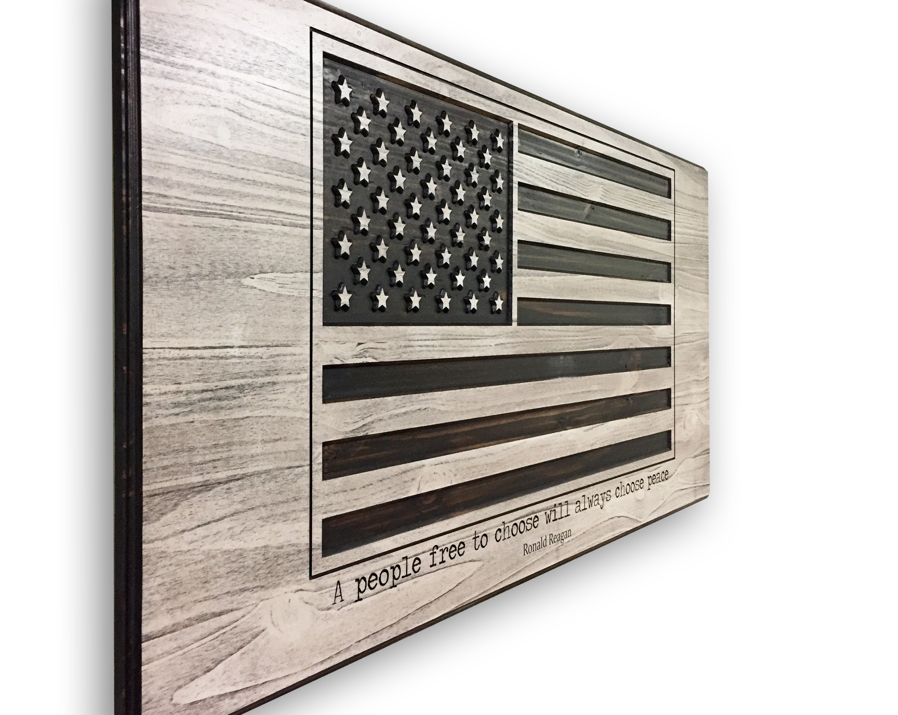 Ronald Reagan Quote Art American Flag Art Home Decor | Etsy