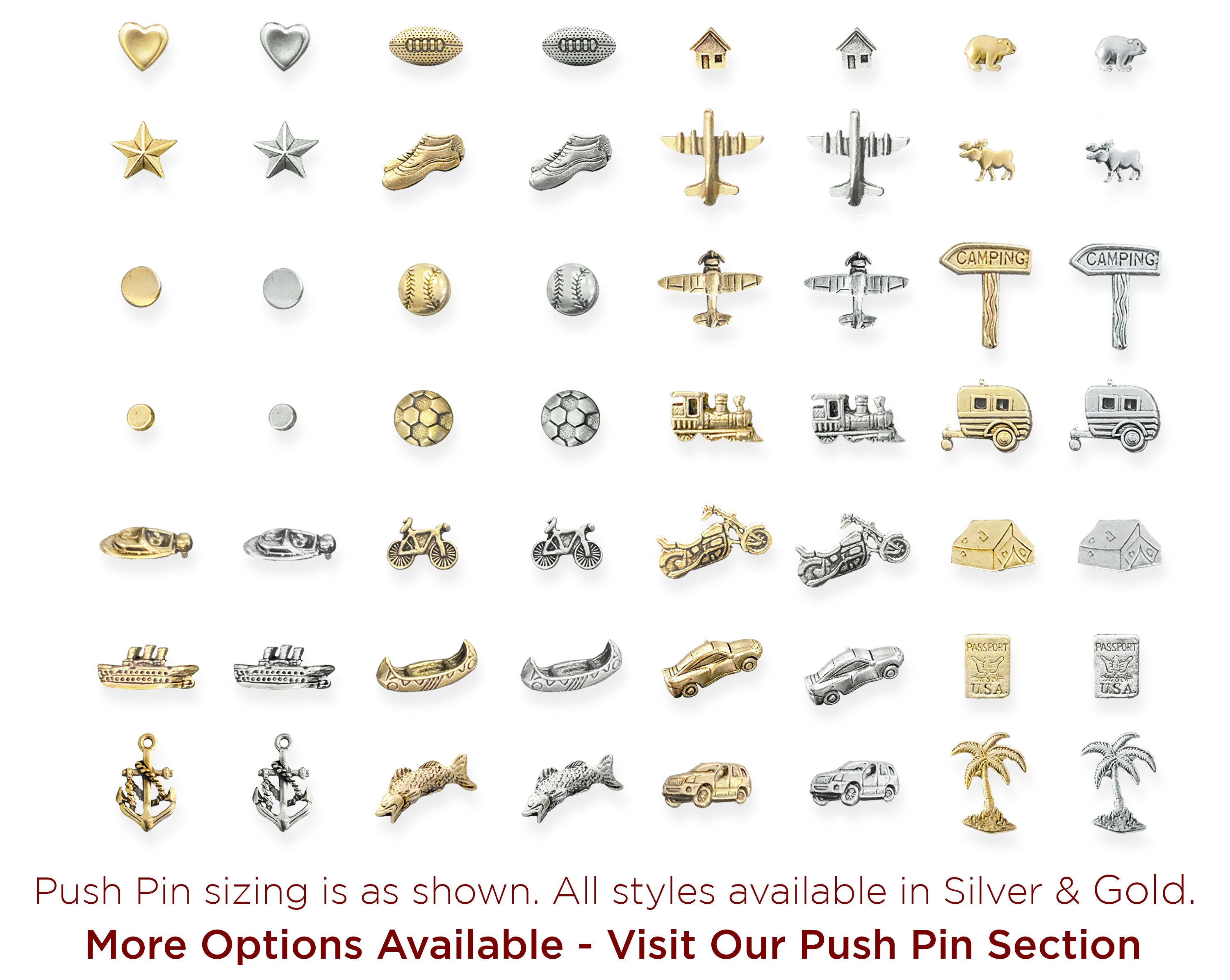 Retirement Travel Map US Push Pin Map Pins Sold Seperately | Etsy