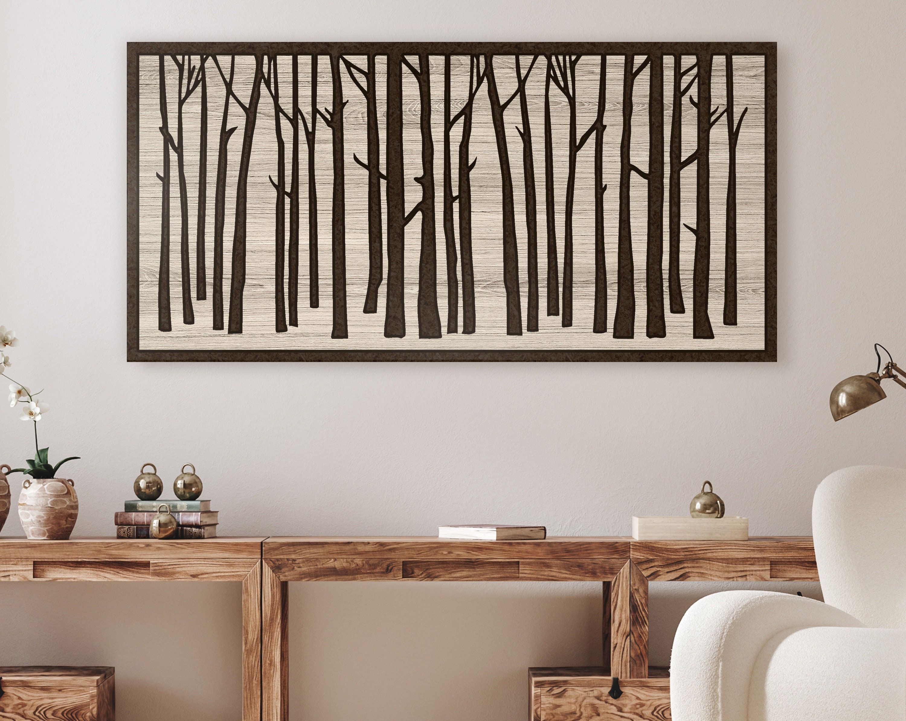 Tree Wall Decor Wood Wall Art Birch Tree Art Home & | Etsy