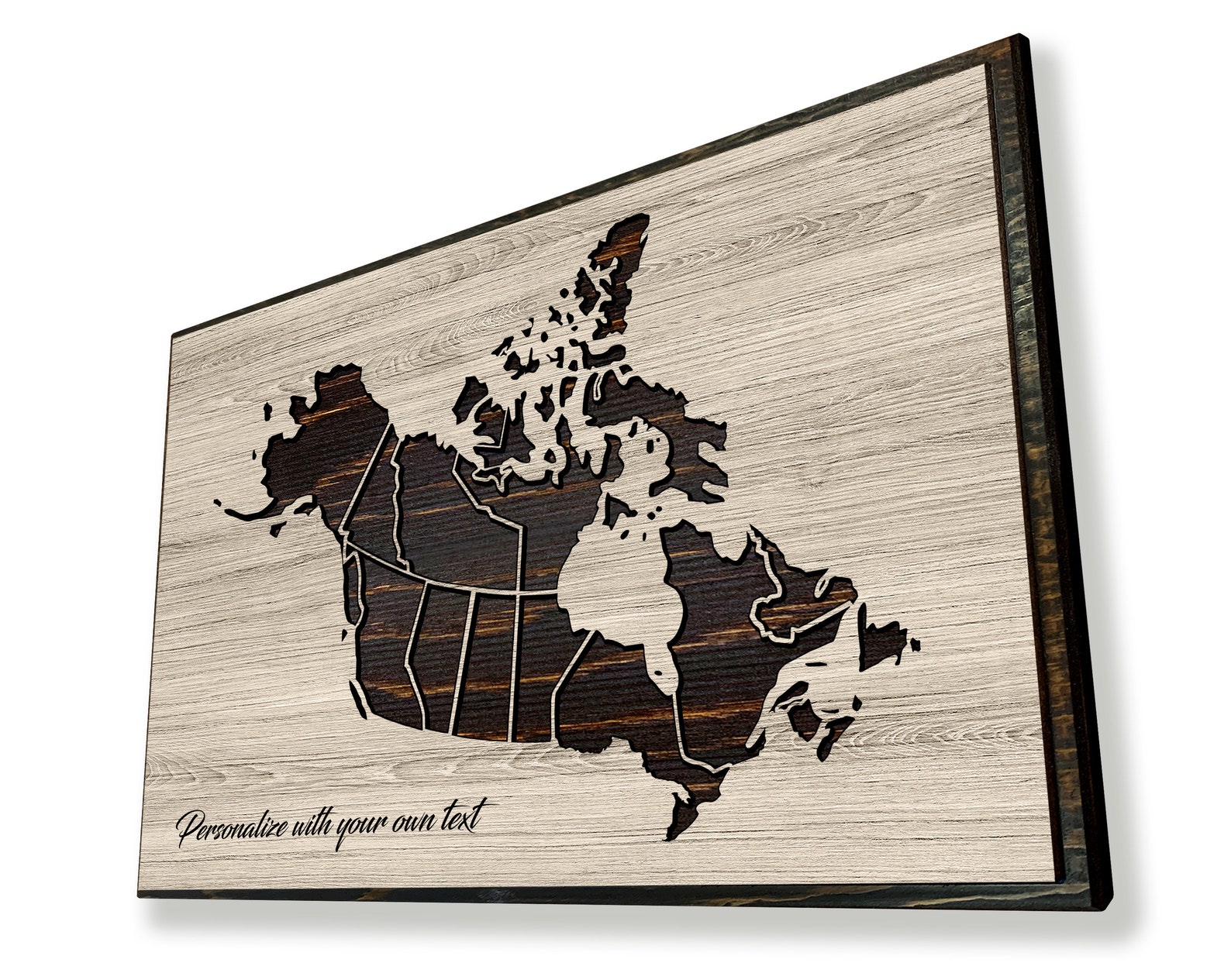 Canada Push Pin Map Carved Map of Canada to Mark Travels - Etsy