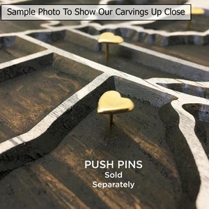 Canada Push Pin Map - Carved Map of Canada to Mark Travels ...