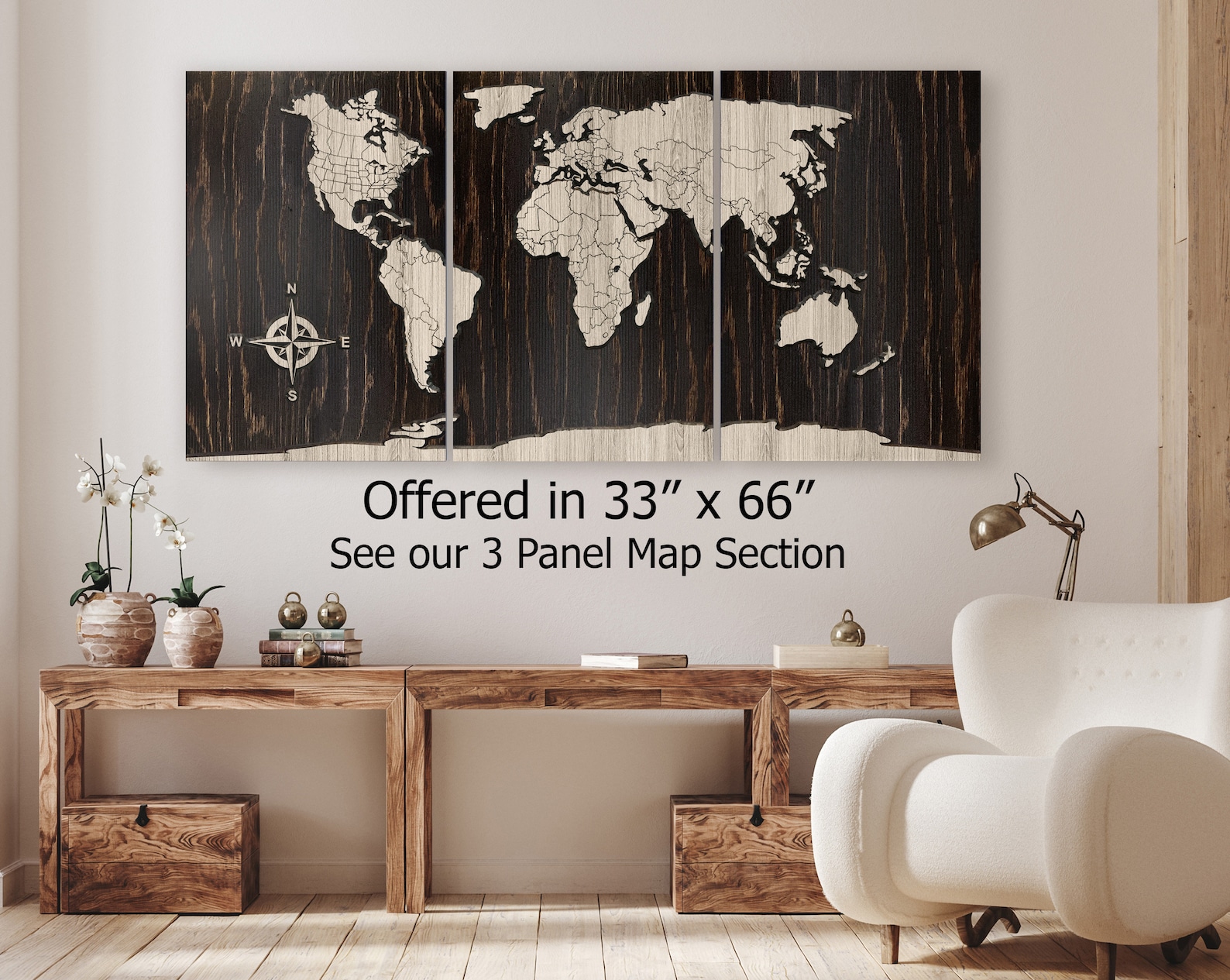 Carved Wooden Map - Push Pin World Map - World Map Wall Art - Custom ...