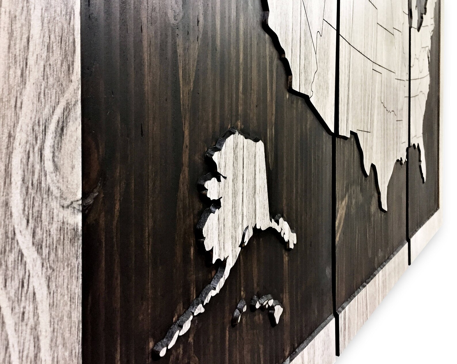 3-D Carved Wooden US Map, USA Map to Mark Travels, Customized Adventure ...