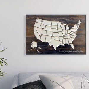 US Map Home Wall Decor Great for Marking Travels and Remembering ...