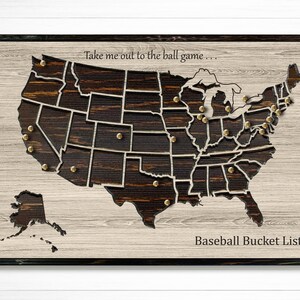 Baseball Travel Map, Tracking Major League Stadiums, Bucket List Map ...