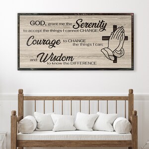 Carved Wood Scripture Sign - Religous Wall Art - Praying Hands With ...