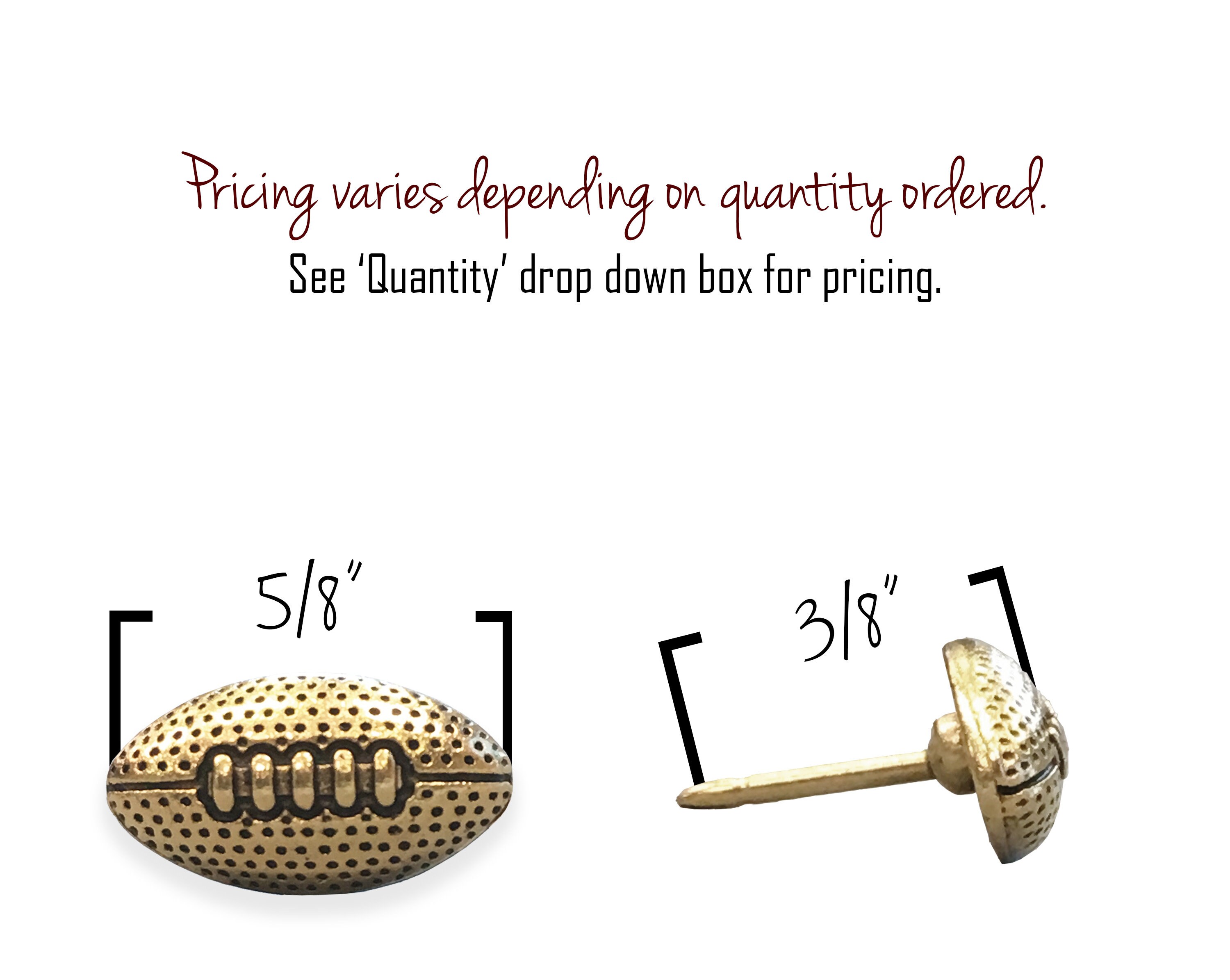 Silver & Gold Football Push Pins Unique Foot Ball Pushpin - Etsy