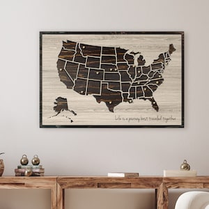 Map to Mark Travels, Can Use Push Pins, US Map, Map of United States ...