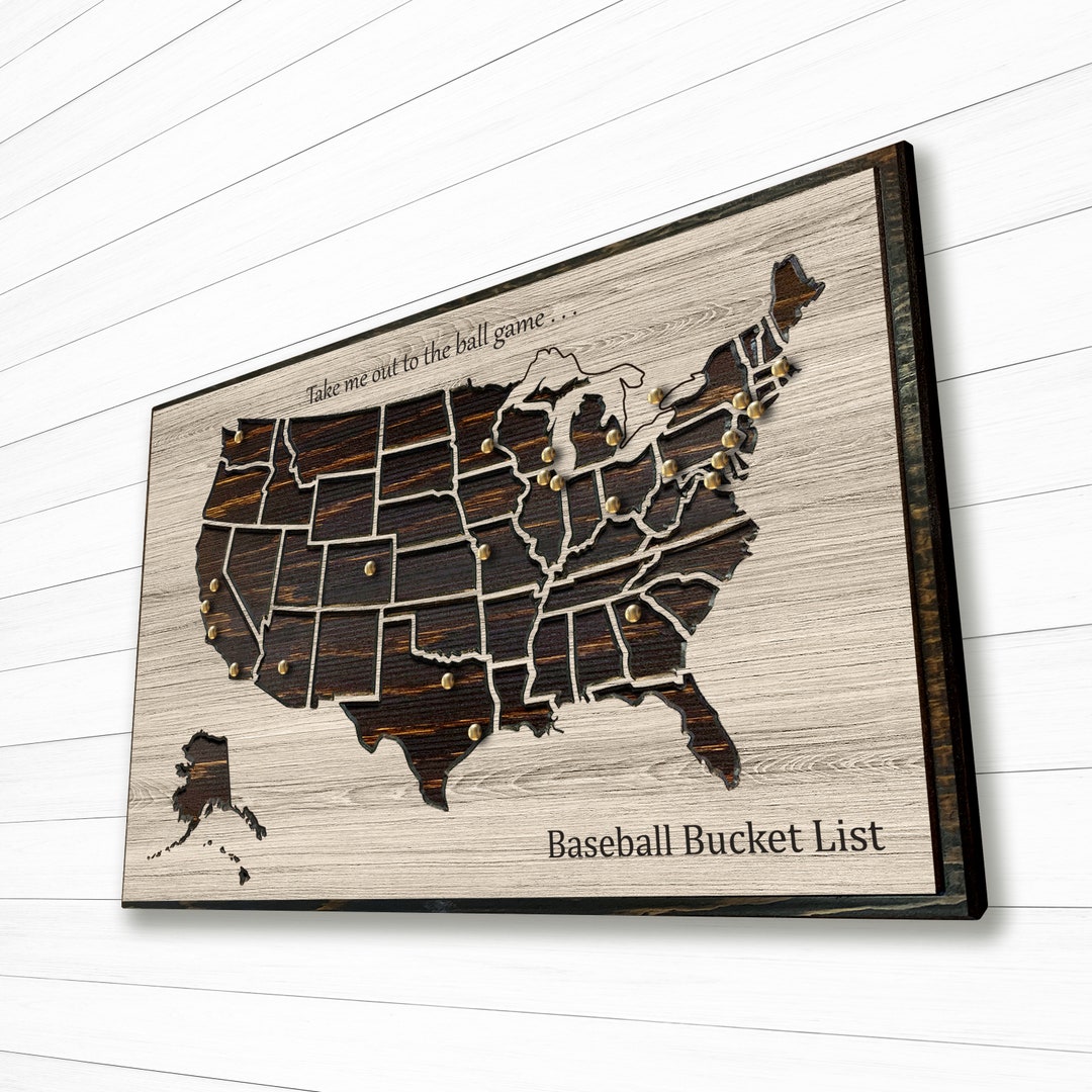 Baseball Travel Map - Map to Mark Stadiums - Major League - Baseball ...