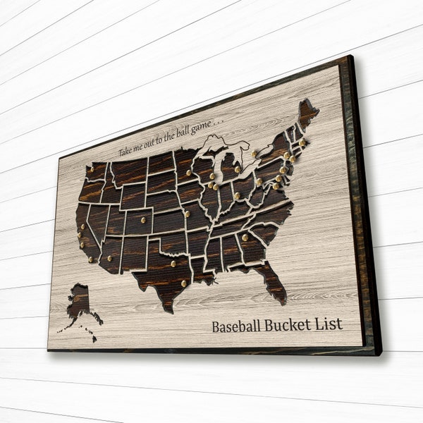 Baseball Stadium Pin Map - Etsy
