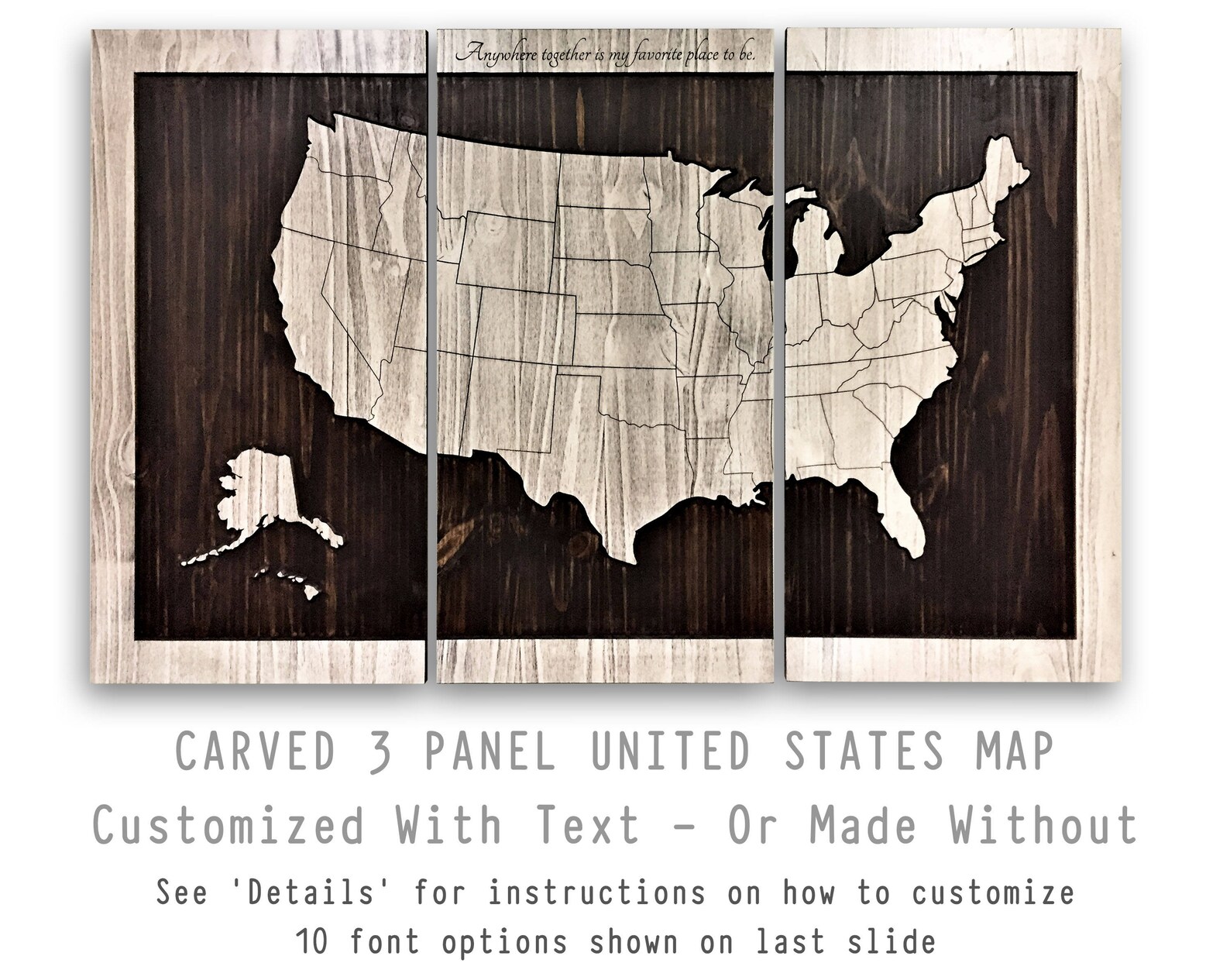 3-D Carved Wooden US Map USA Map to Mark Travels Customized | Etsy
