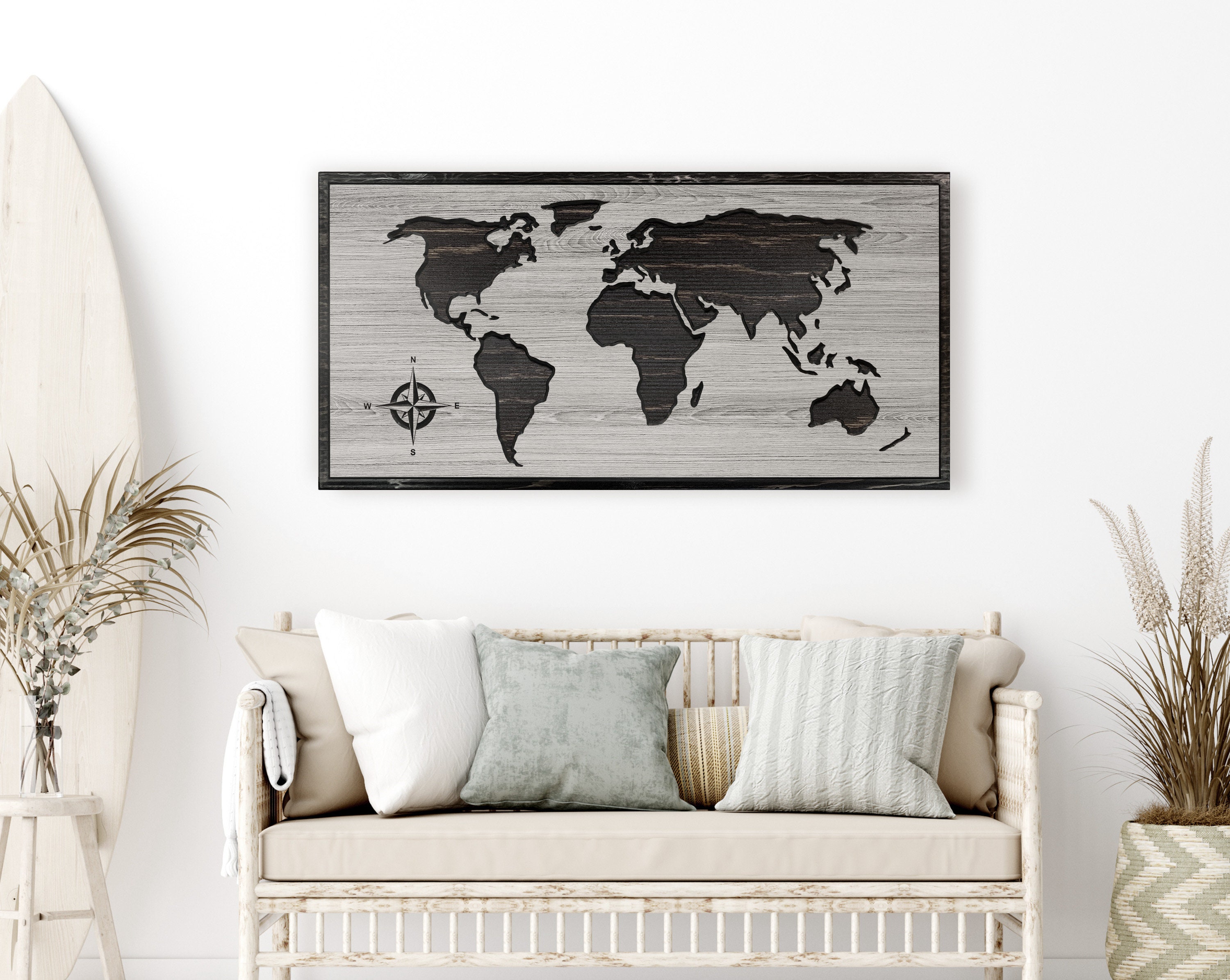 World Map Decor Home Wall Decor Wooden Map World Map Home - Etsy