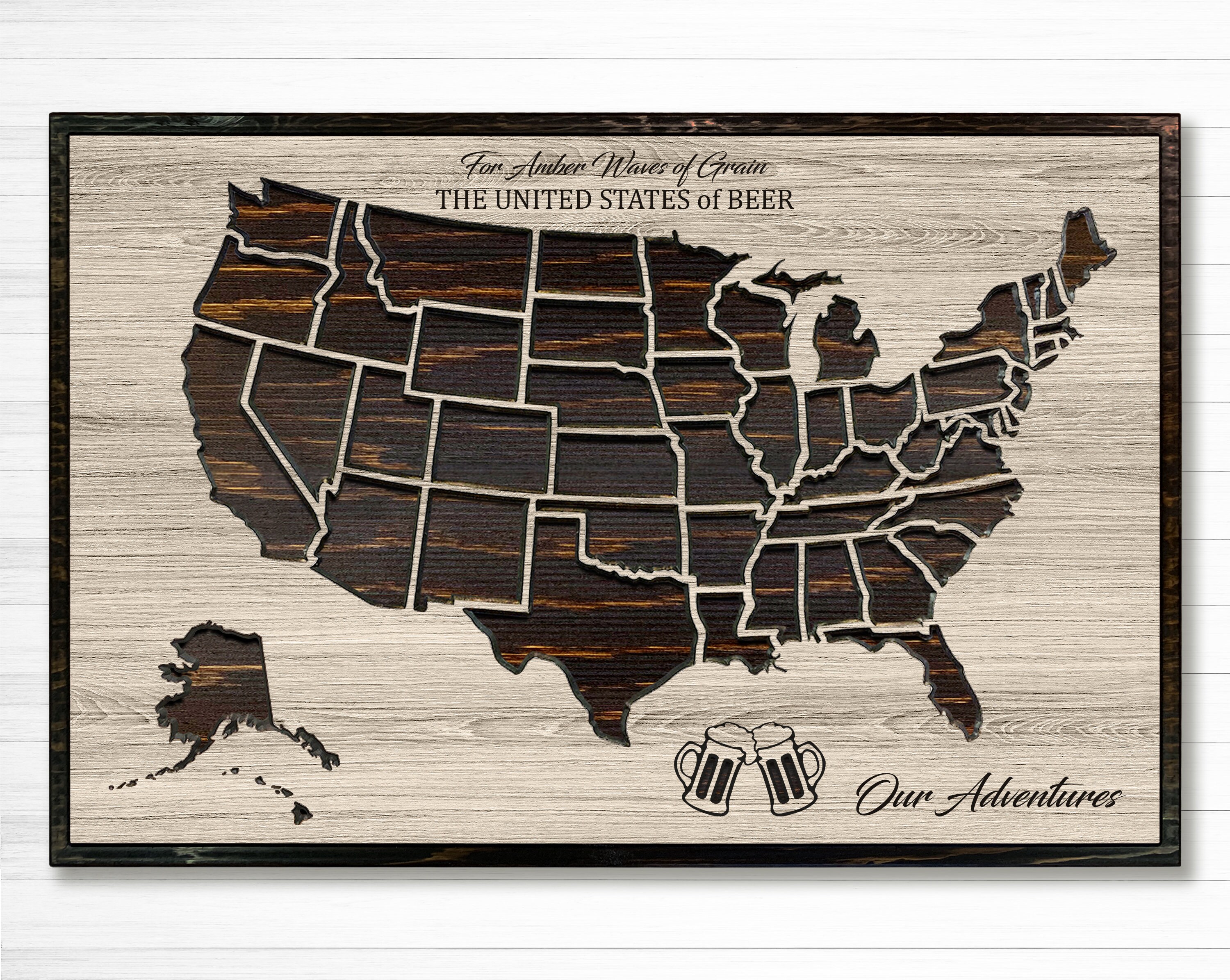 Alcohol, Beer, and Wine Push Pin Map to Mark All the Places You've Had ...